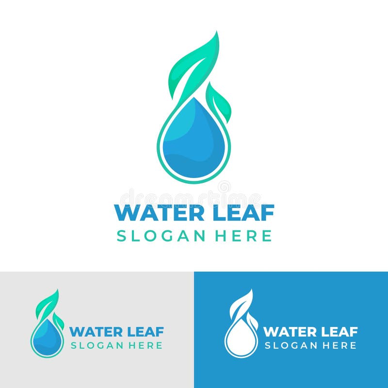 Vector Leaf and Water Drop Logo, Leaf Symbol Stock Vector ...