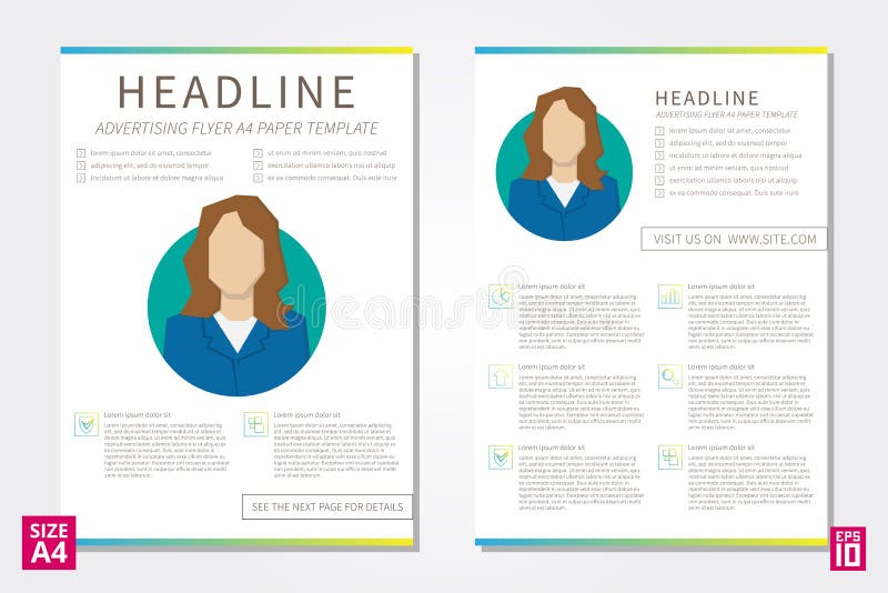 Vector Leaflet Design Template Stock Vector - Illustration of banner ...