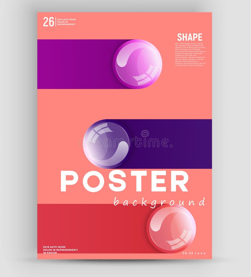 A Vector A4 Leaflet Design Template with a Variety of Colors. Bright ...
