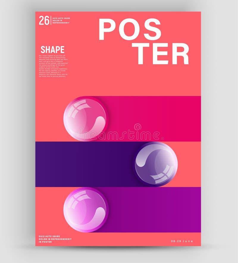 A Vector A4 Leaflet Design Template with a Variety of Colors. Bright ...