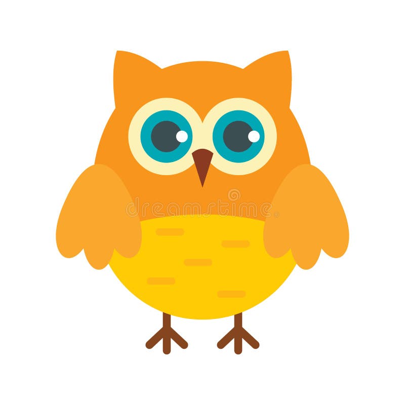 Vector Learning Owl in Flat Style Stock Illustration - Illustration of ...