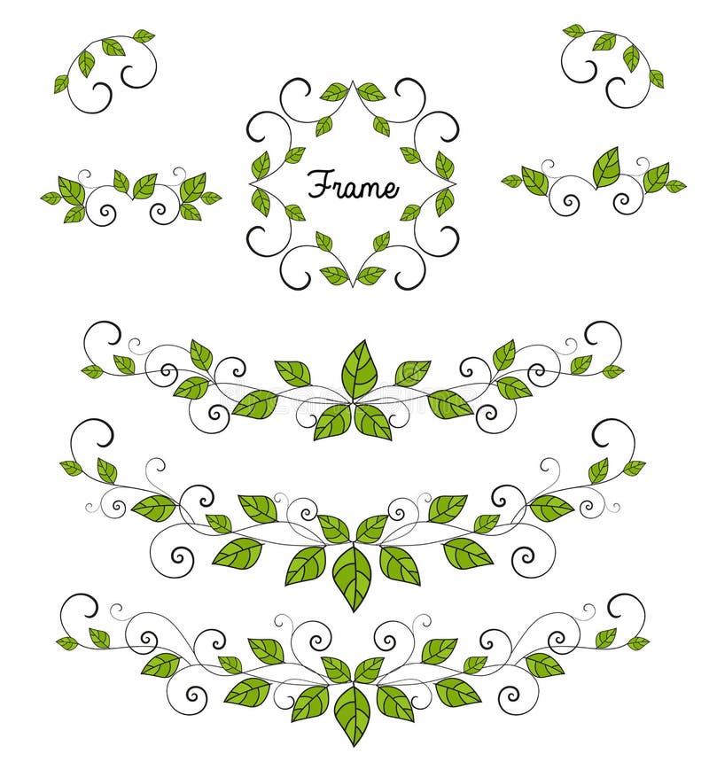 Vector leaves decoration stock vector. Illustration of floral - 84593066
