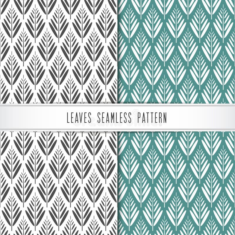 Vector Leaves Seamless Pattern. Modern Design for Background, Wa Stock ...
