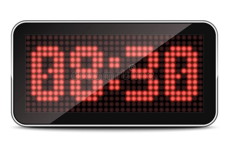 LED Clock Icon, Vector Illustration Stock Vector - Illustration of ...