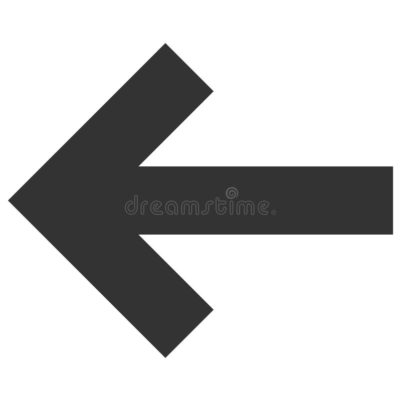 Vector Left Direction Arrow Flat Icon Illustration Stock Vector ...