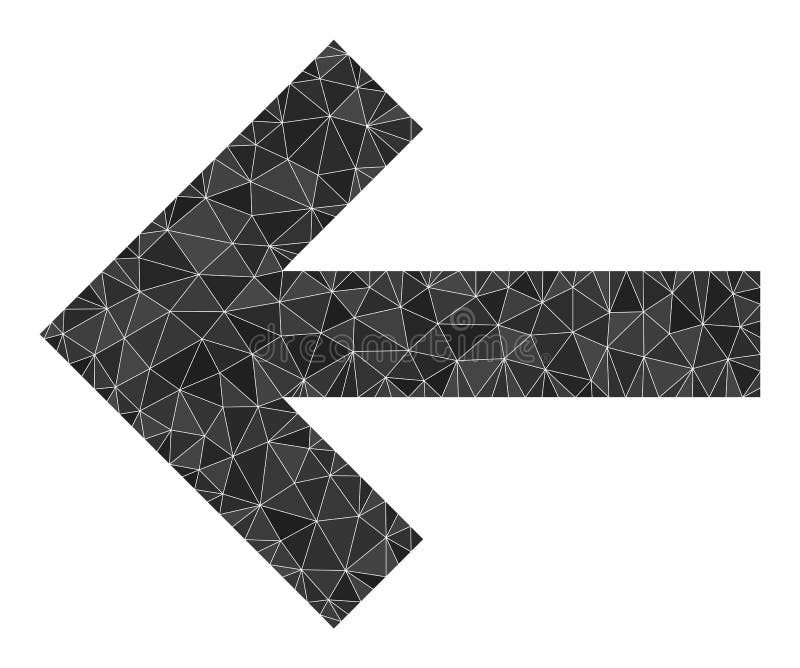 Vector Left Direction Arrow Lowpoly Icon Stock Vector - Illustration of ...