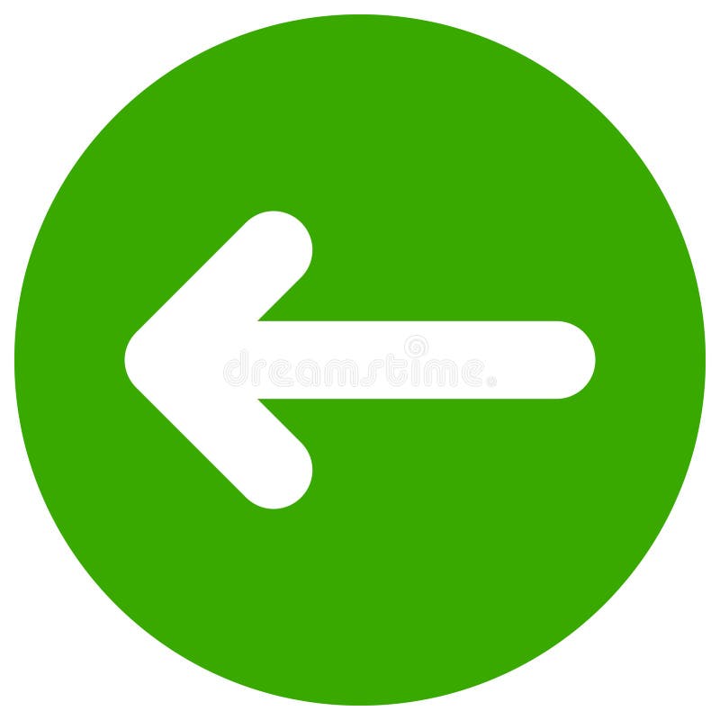 Vector Left Direction Flat Icon Symbol Stock Vector - Illustration of ...