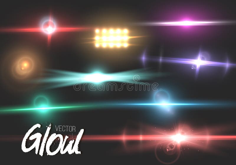 Vector Lens Flare Effect stock vector. Illustration of 1980s - 86154200