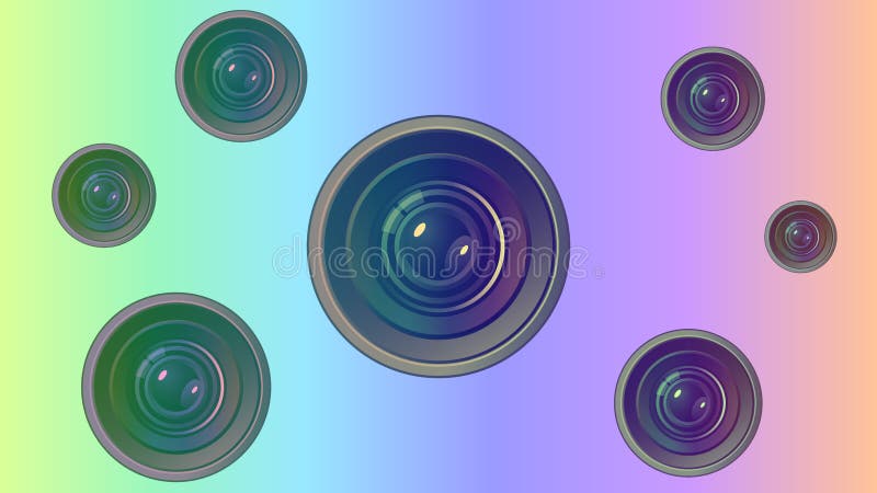 Vector Lens with Lenses and Highlights. EPS 10. Stock Vector ...
