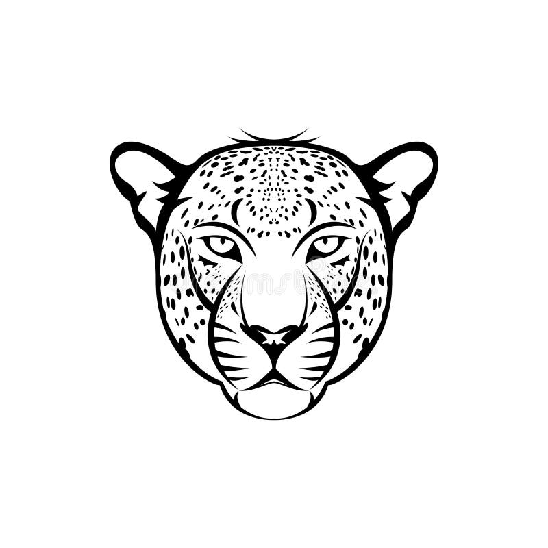 Vector Leopard Head, Face for Retro Logos, Emblems, Badges, Labels ...