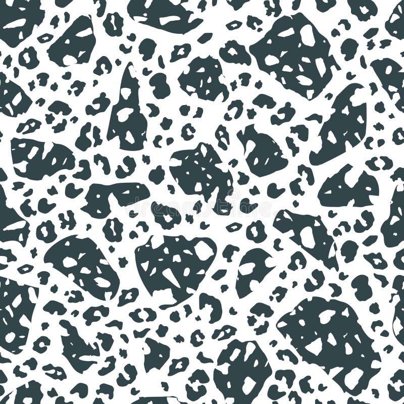 Vector Leopard Terrazzo Trendy Seamless Pattern. Abstract Wild Animal ...