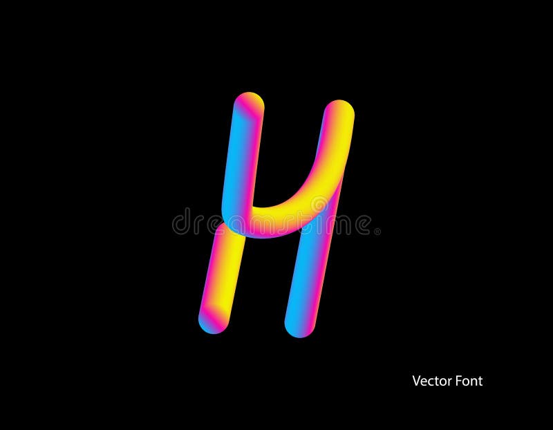 Vector Letter. Abstract Letter Blend Line. Logo Symbol Stock ...
