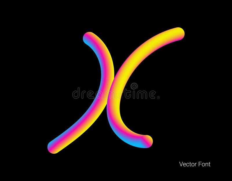 Vector Letter. Abstract Letter Blend Line. Logo Symbol Stock ...