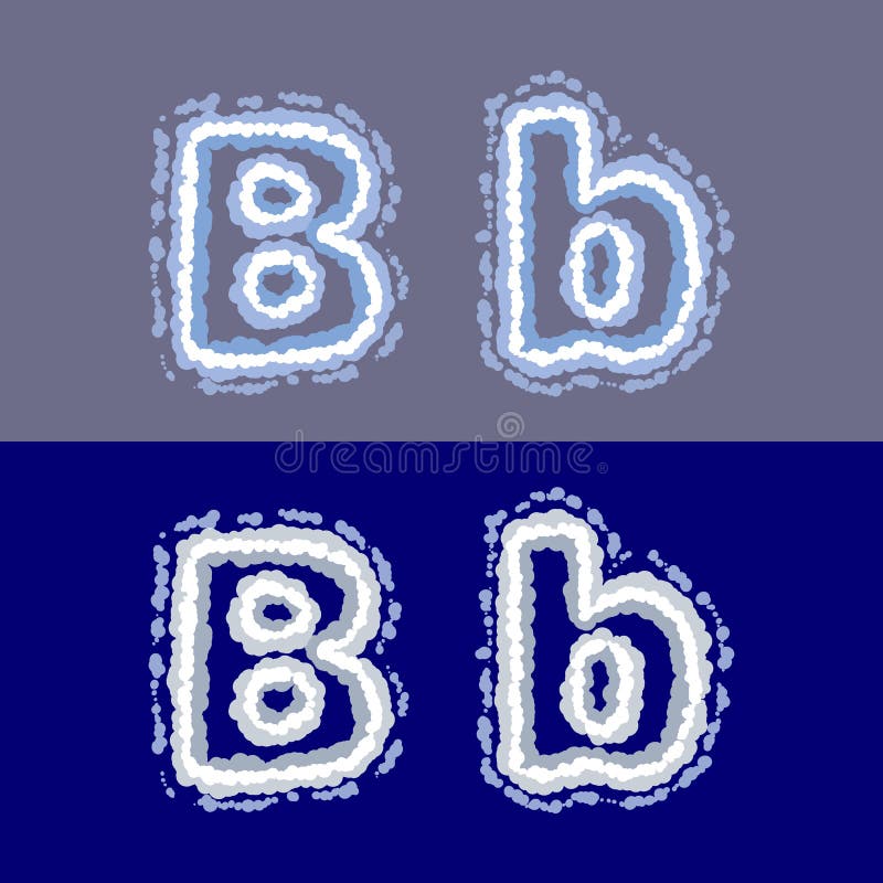 Vector Letter B on Grey and Blue Background Stock Vector - Illustration ...