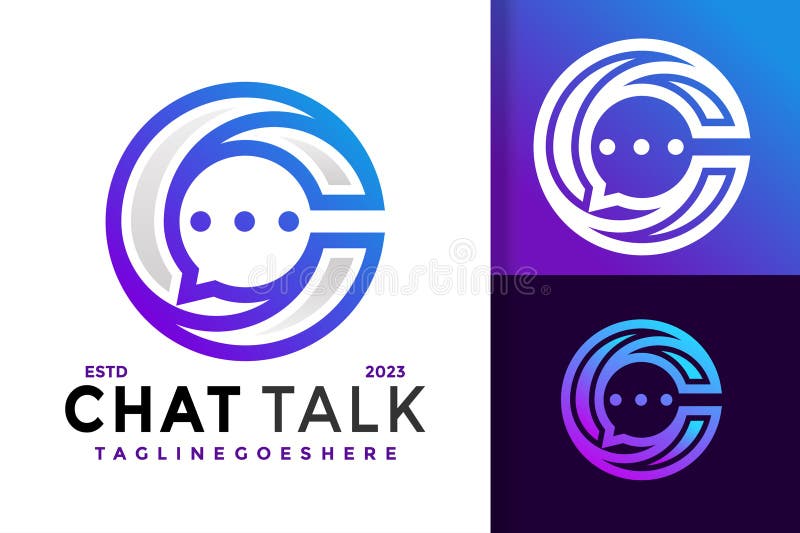 Vector Letter C Chat Talk Bubble Text Business Creative Modern Logo ...