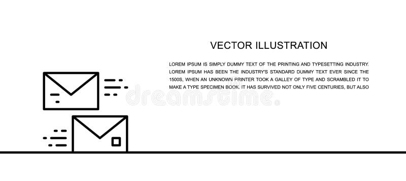 Vector Letter, Communication, Dialogue One Line Icon. Continuous One ...