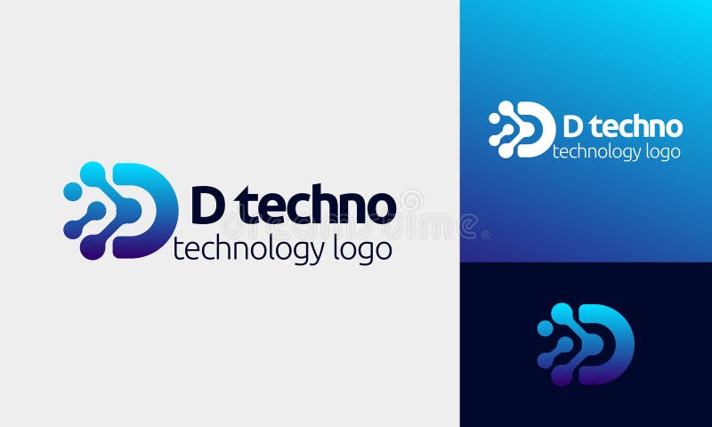 Vector Letter D Futuristic Connectivity Link Network Internet Logo ...