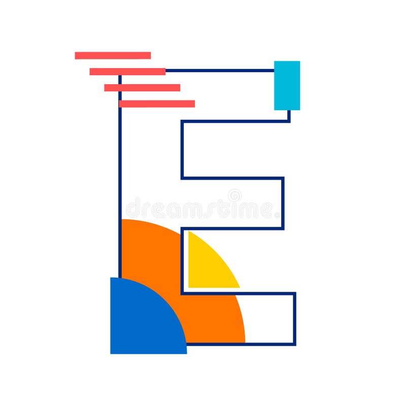 Vector letter E stock vector. Illustration of circle - 149198247