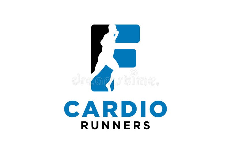 Vector Letter D for Running Logo Design Combination People, Stock ...