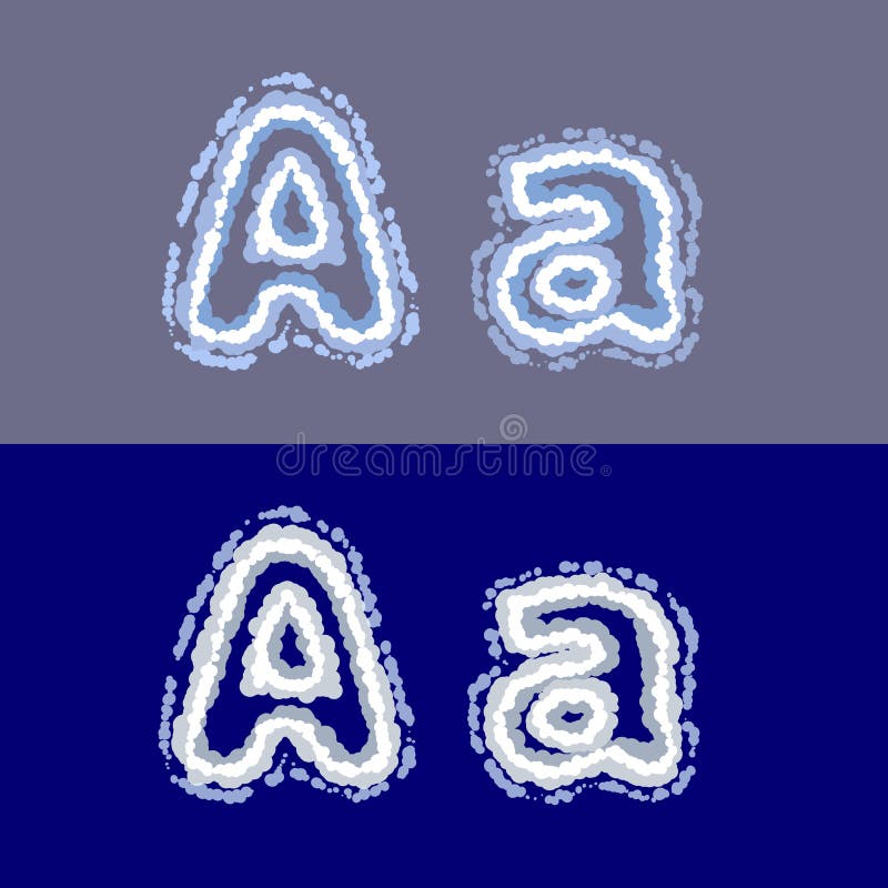 Vector Letter a on Grey and Blue Background Stock Vector - Illustration ...