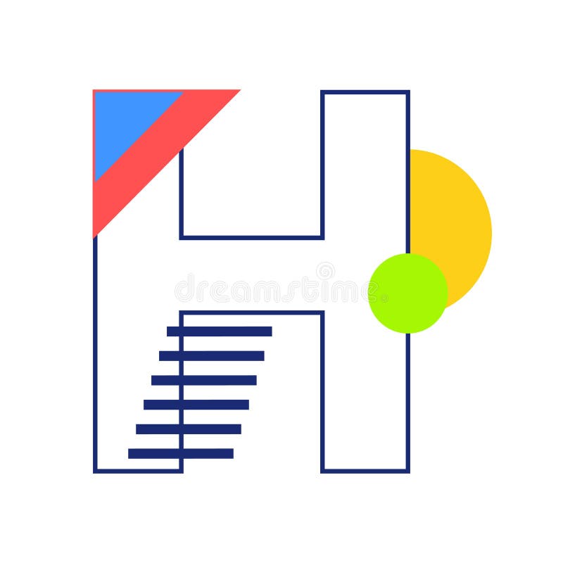 Vector letter H stock vector. Illustration of shape - 149199149