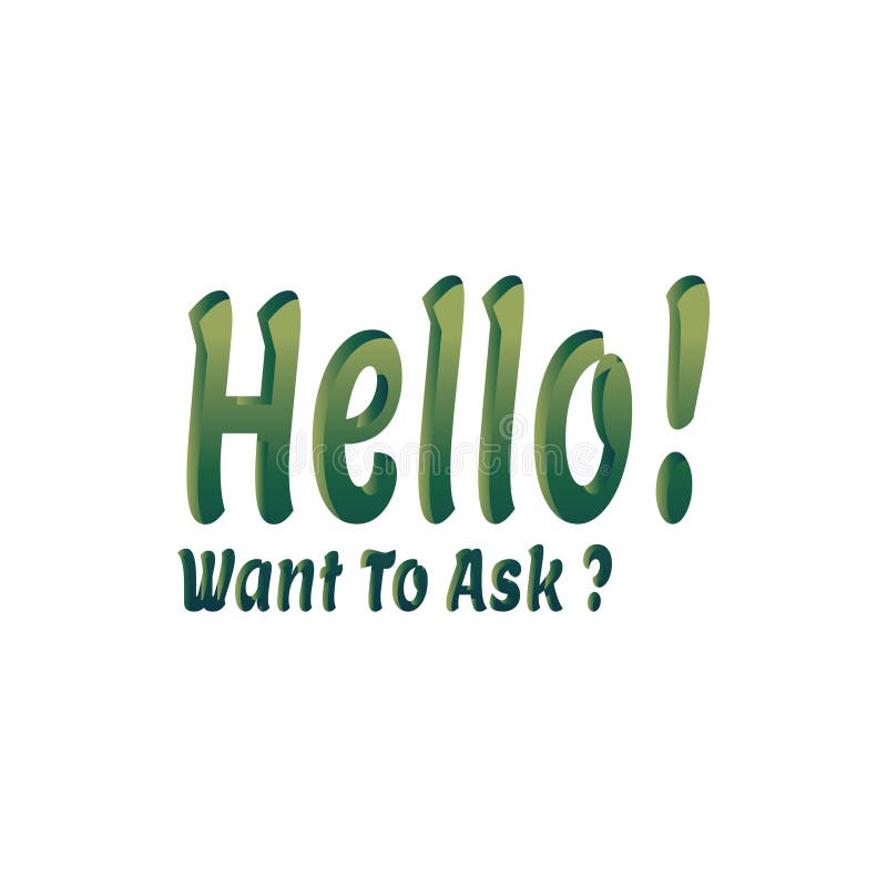 Vector of the Letter Hello. Stock Vector - Illustration of vector ...