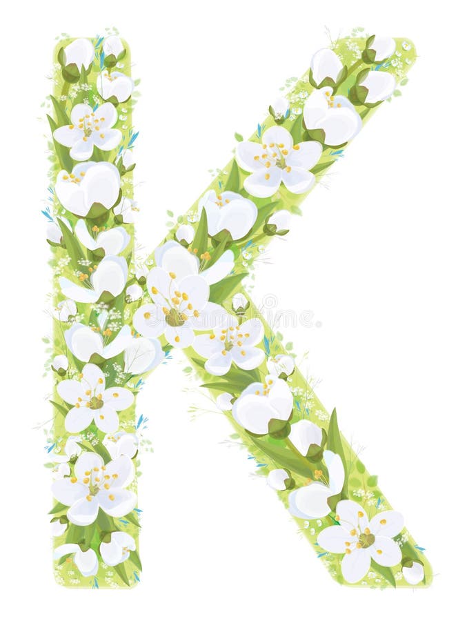 Letter K Flowers Stock Illustrations – 294 Letter K Flowers Stock ...