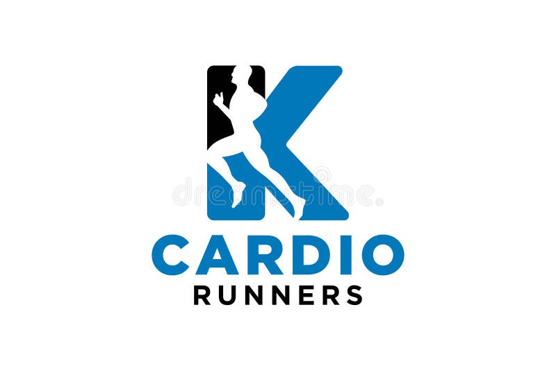 Vector Letter K for Running Logo Design Combination People, Stock Vector - Illustration of speed ...