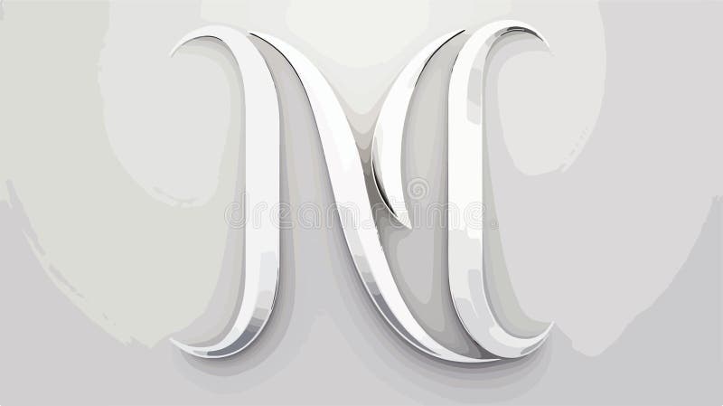Vector Letter M Symbol Designed with Oval Smooth Shapes Stock Vector ...