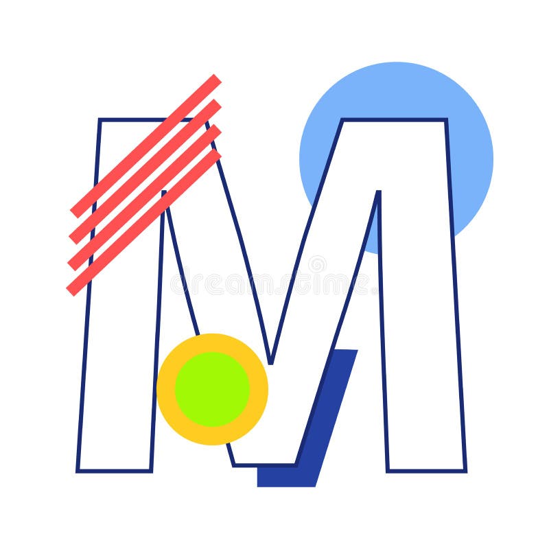 Vector letter M stock vector. Illustration of decoration - 149198591