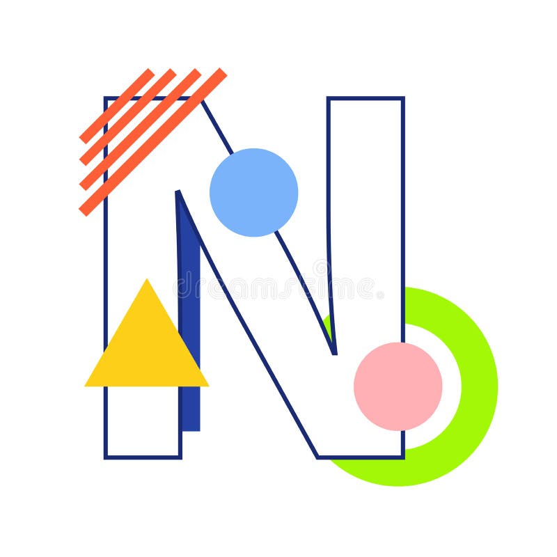 Vector letter N stock vector. Illustration of letters - 149199169