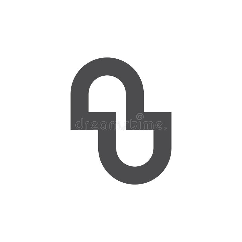 Vector of Letter Nu Abstract Line Logo Stock Vector - Illustration of ...