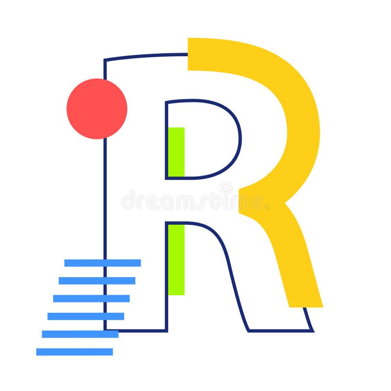 Vector letter R stock vector. Illustration of label - 149199667