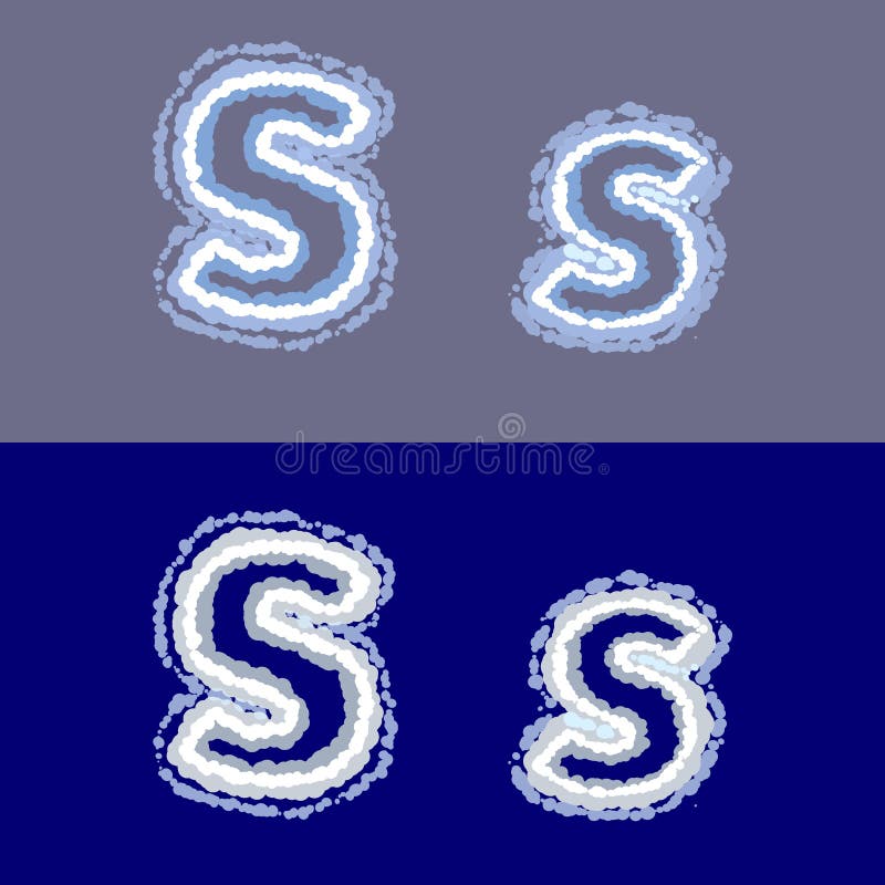 Vector Letter S on Grey and Blue Background Stock Vector - Illustration ...