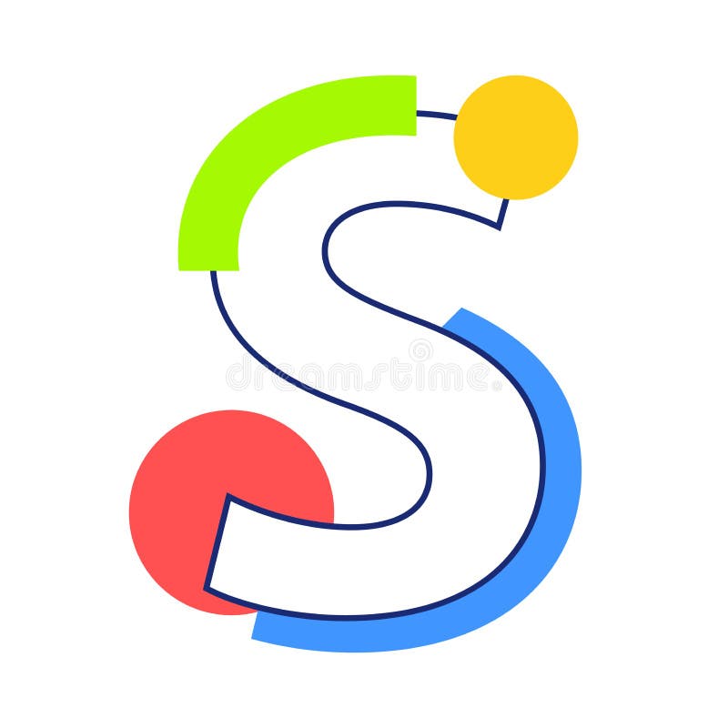 Vector letter S stock vector. Illustration of circle - 149204512