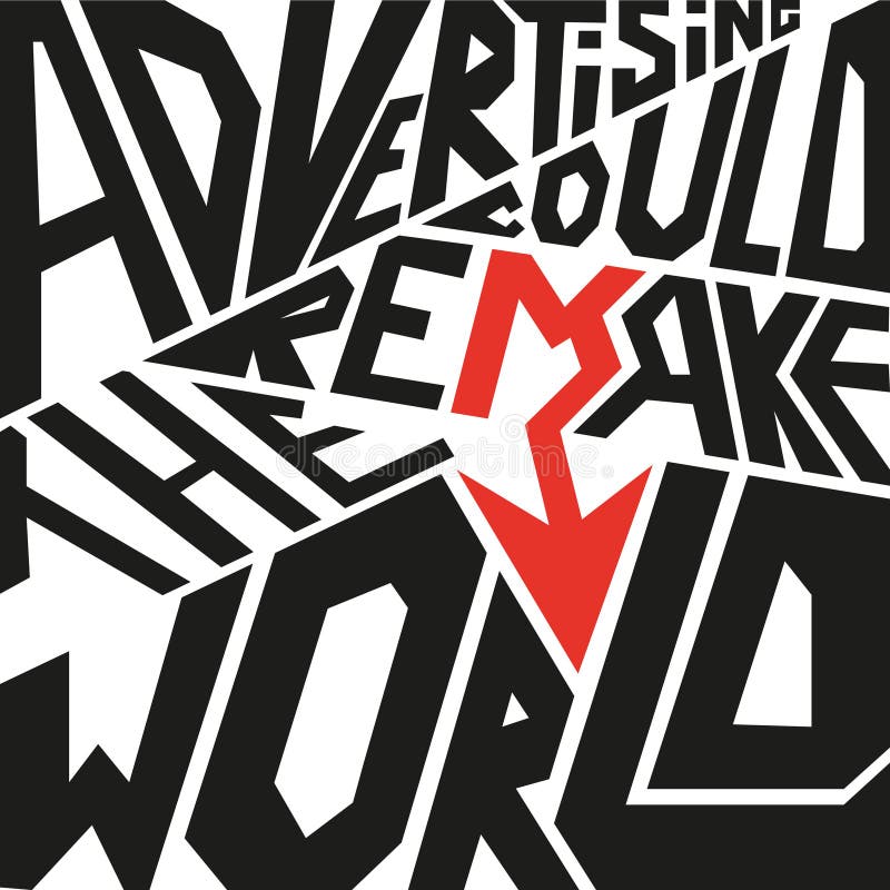 Vector Lettering Advertising Make Stock Vector - Illustration of ...