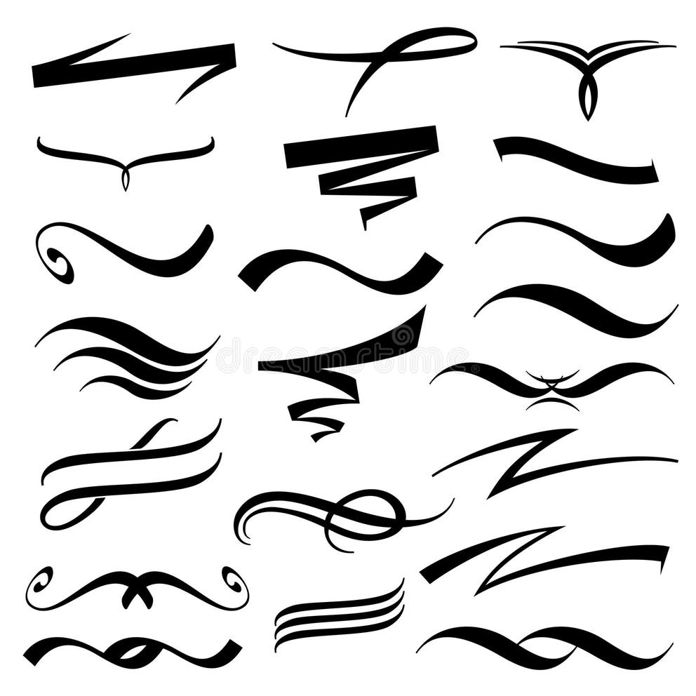 Decorative Underlines Stock Illustrations – 122 Decorative Underlines ...