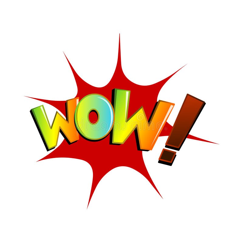 Comic Boom Icon.Vector Lettering Wow Boom. Stock Vector - Illustration ...