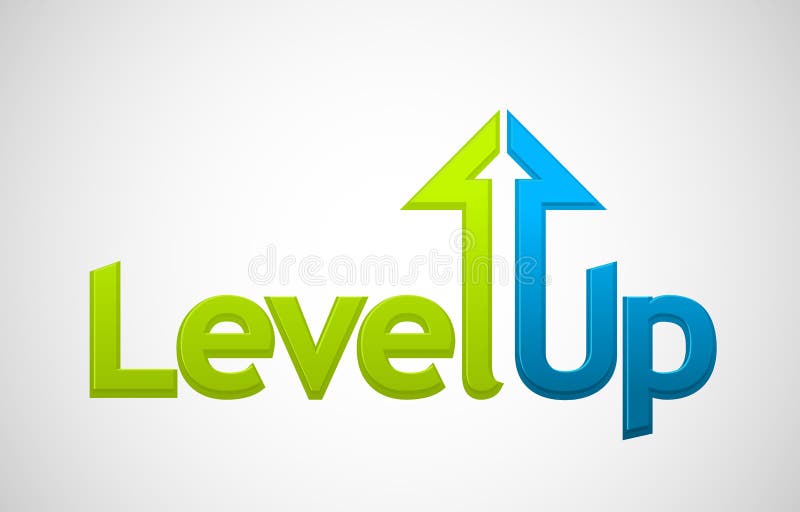 Vector level up message stock vector. Illustration of improvement ...