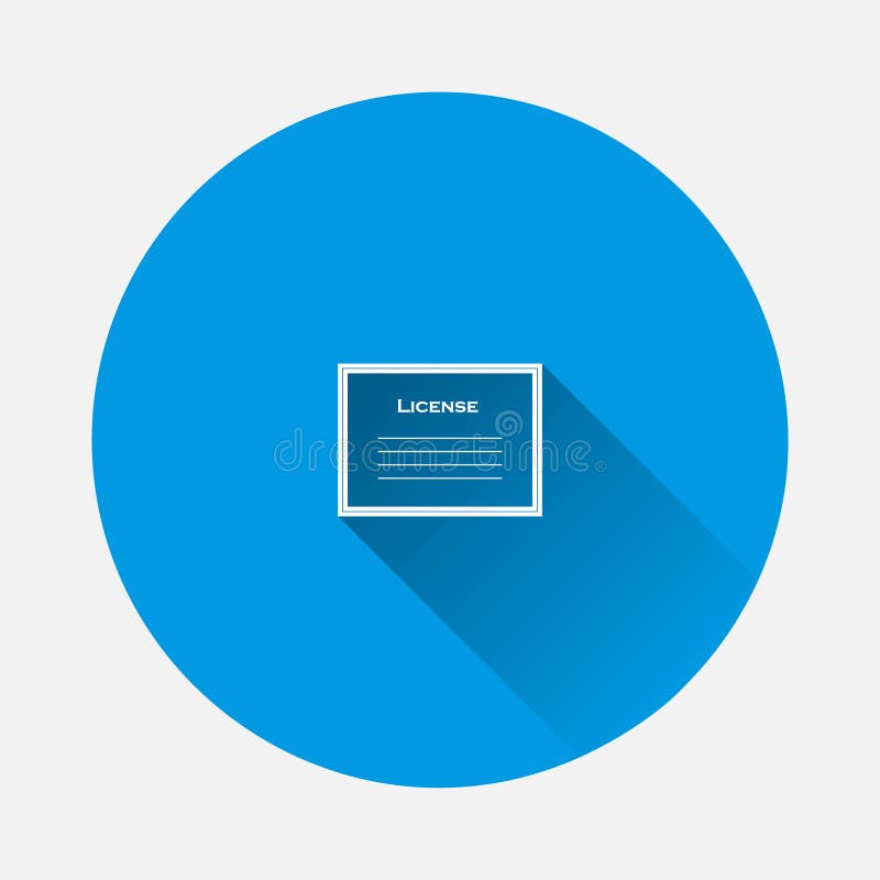 Vector License Certificate Icon on White Isolated Background Stock ...