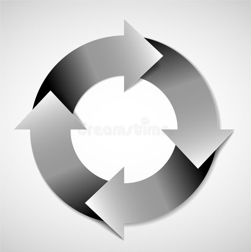 Vector life cycle diagram stock vector. Illustration of blue - 25567900