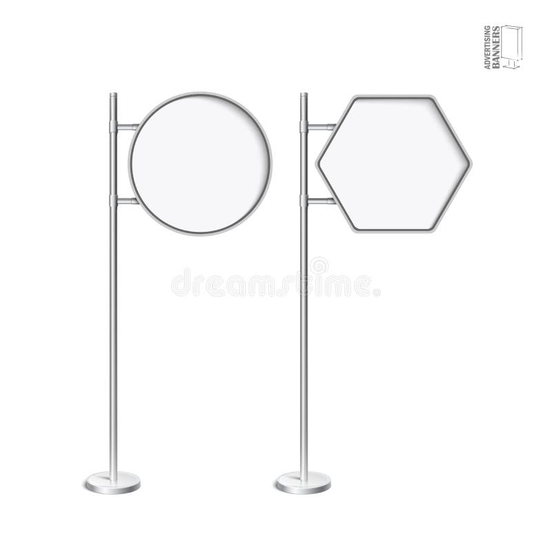 Vector Light Box with Chrome Stand Stock Vector - Illustration of empty ...