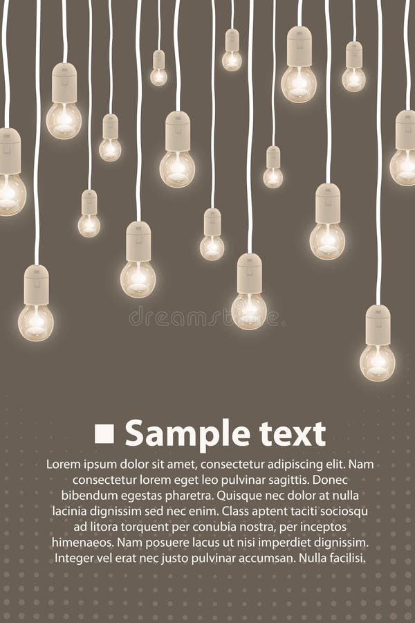 Vector Light Bulb on Background Stock Vector - Illustration of ...