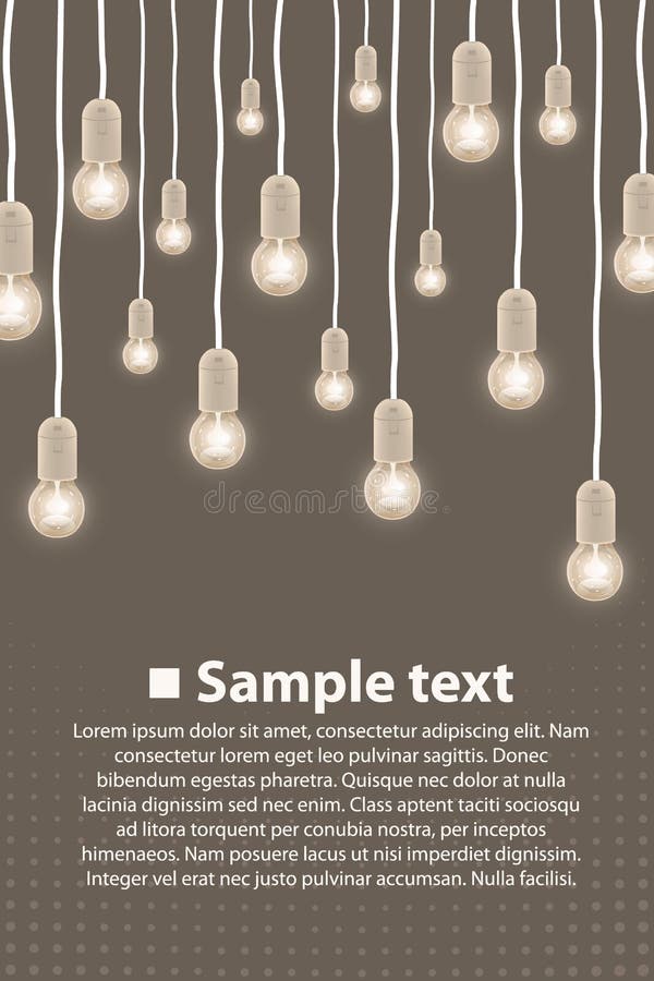 Vector Light Bulb on Background Stock Vector - Illustration of bulb ...