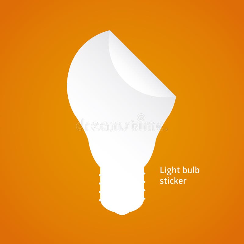 Vector light bulb sticker. stock vector. Illustration of clearance ...