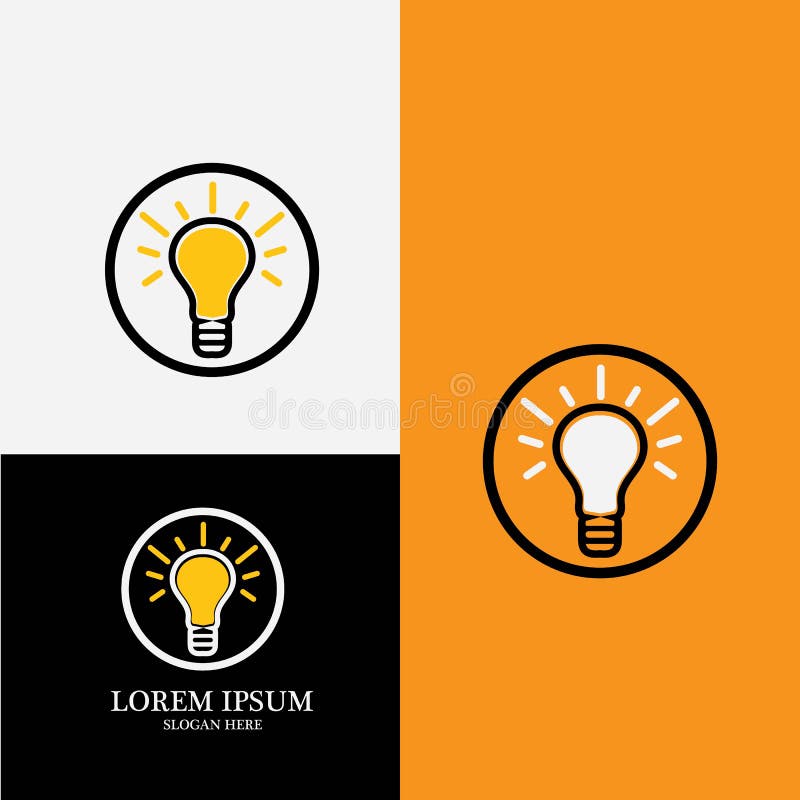 Vector Light Bulb Symbol Logo Template Vector Stock Vector ...