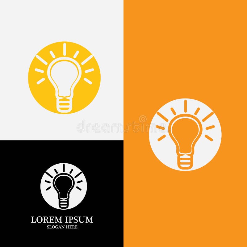 Vector Light Bulb Symbol Logo Template Vector Stock Vector ...