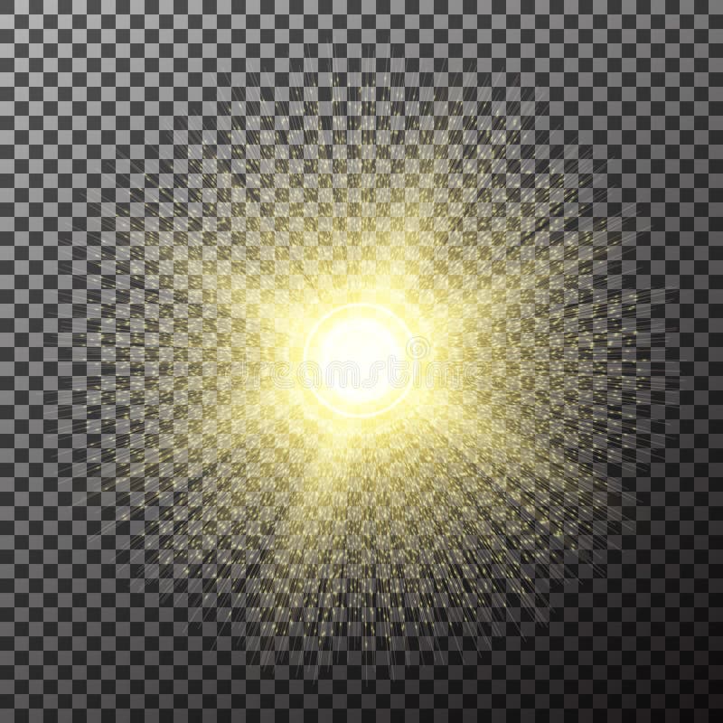 Vector Light Effect. on Transparent. Glowing Star Rays. Stock Vector ...