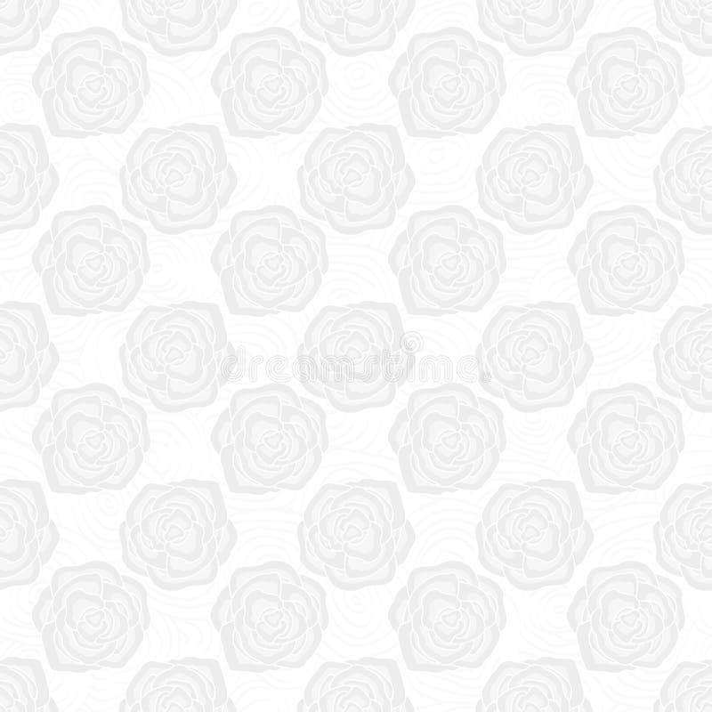 Vector Light Gray Flowers Scattered on a Gray Background Seamless ...