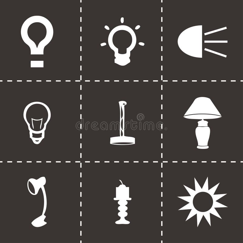 Vector light icons set stock vector. Illustration of graphic - 52818247